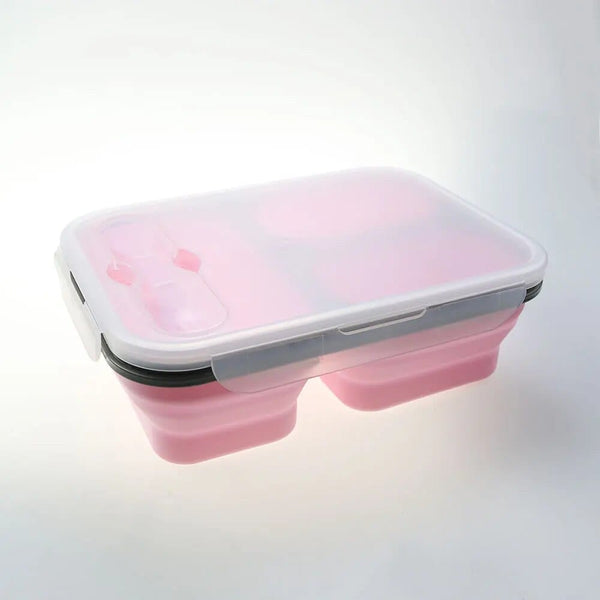 LunchBox Compactable Pliante Double Compartiment - Cuisine-Pratique