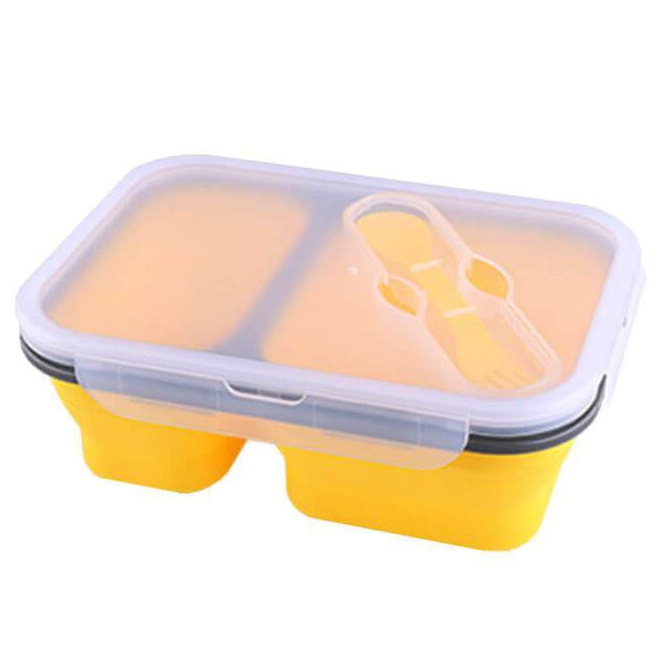 LunchBox Compactable Pliante Double Compartiment - Cuisine-Pratique