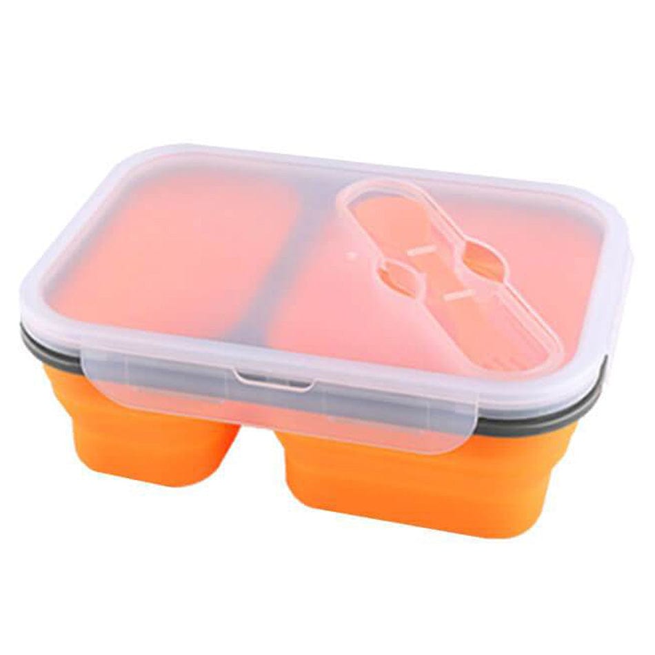 LunchBox Compactable Pliante Double Compartiment - Cuisine-Pratique