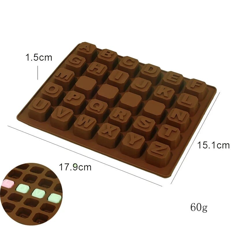 Moule à Gateau et Chocolat : Lettres de l'Alphabet - Cuisine-Pratique